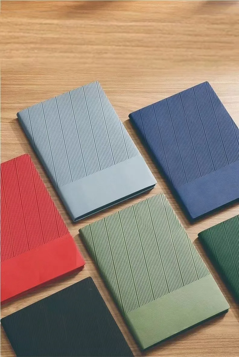 Elegante-Caderno-de-Couro-com-Bordas-Spray-Papel-Daolin-Caixa-De ...