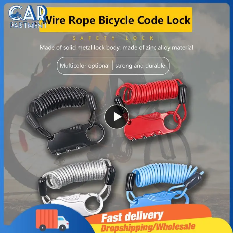 Mini-Bike-Lock-Fold-Backpack-Cycling-Helmet-Cable-Lock-3-Digit ...