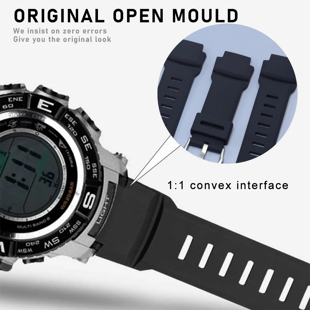 Correa-de-goma-con-hebilla-para-reloj-Casioak-accesorios-de-silicona ...