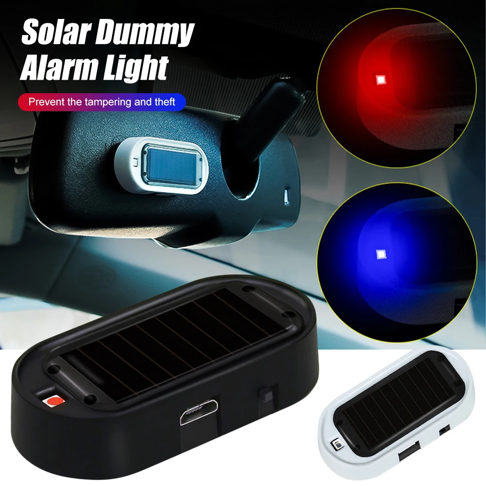 Solar-Power-Simulated-Dummy-Car-Alarm-Light-LED-Fake-Warning-Light-Anti ...