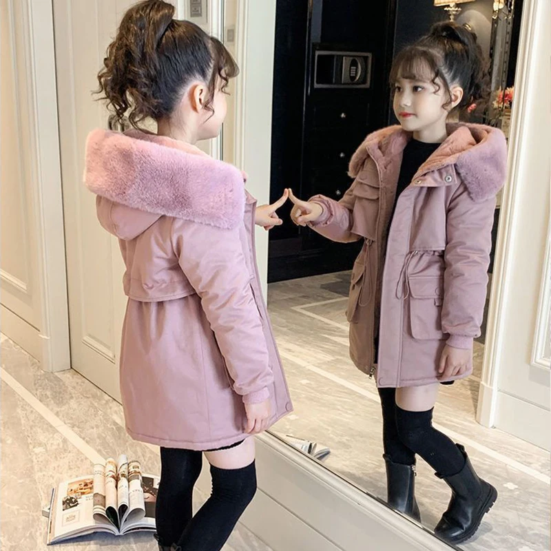 5-14-Years-Winter-Teenagers-Girls-Jacket-Plus-Velvet-Warm-Girls ...