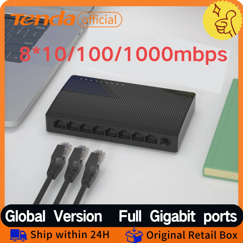 Tenda Gigabit Swicth Switch de Rede Ethernet 5/8 portas 10/100/1000 ...