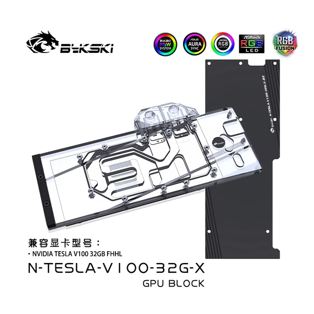 Bykski GPU Water Cooling Block For NVIDIA TESLA-P100 Full, 52% OFF