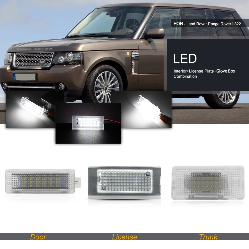 For-Land-Rover-Range-Rover-L322-2002-2012-LED-Interior-Lights-Tailgate ...