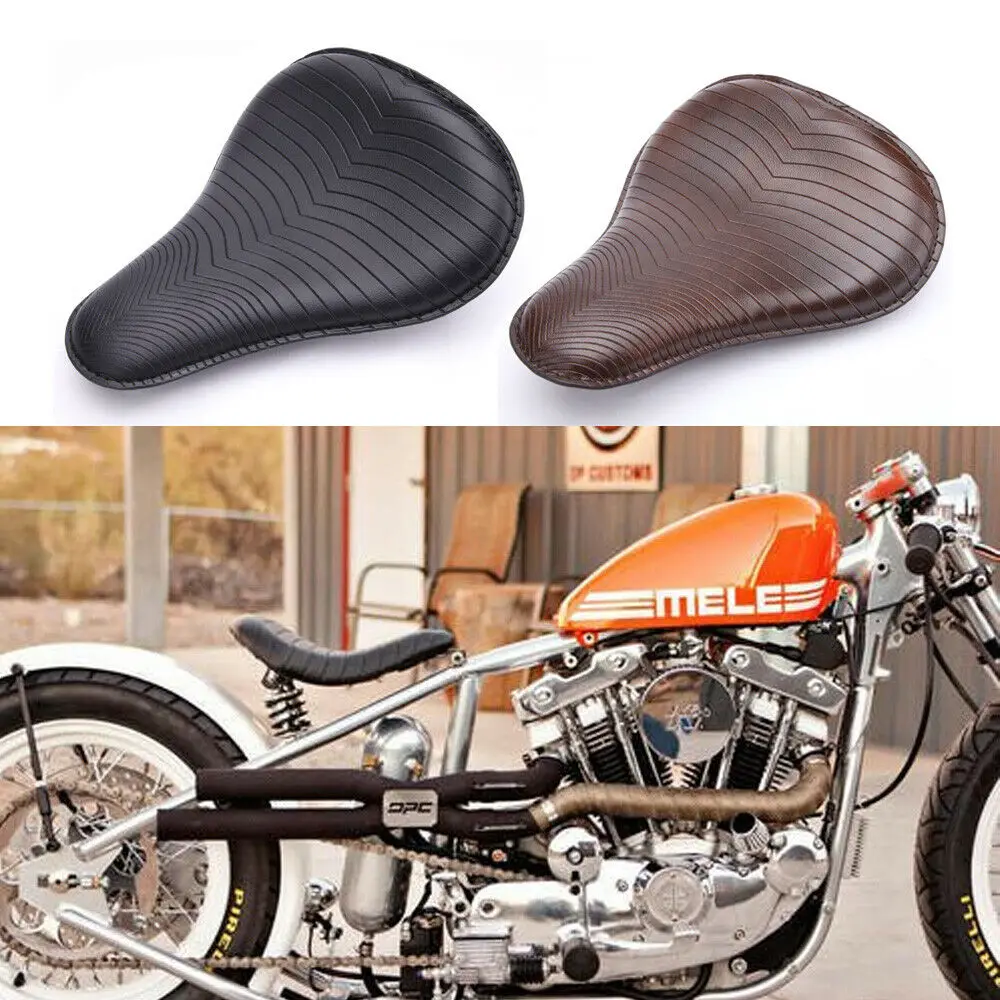 Motorcycle-Brown-Spring-Solo-Seat-For-Harley-Road-Glide-Sportster-XL ...