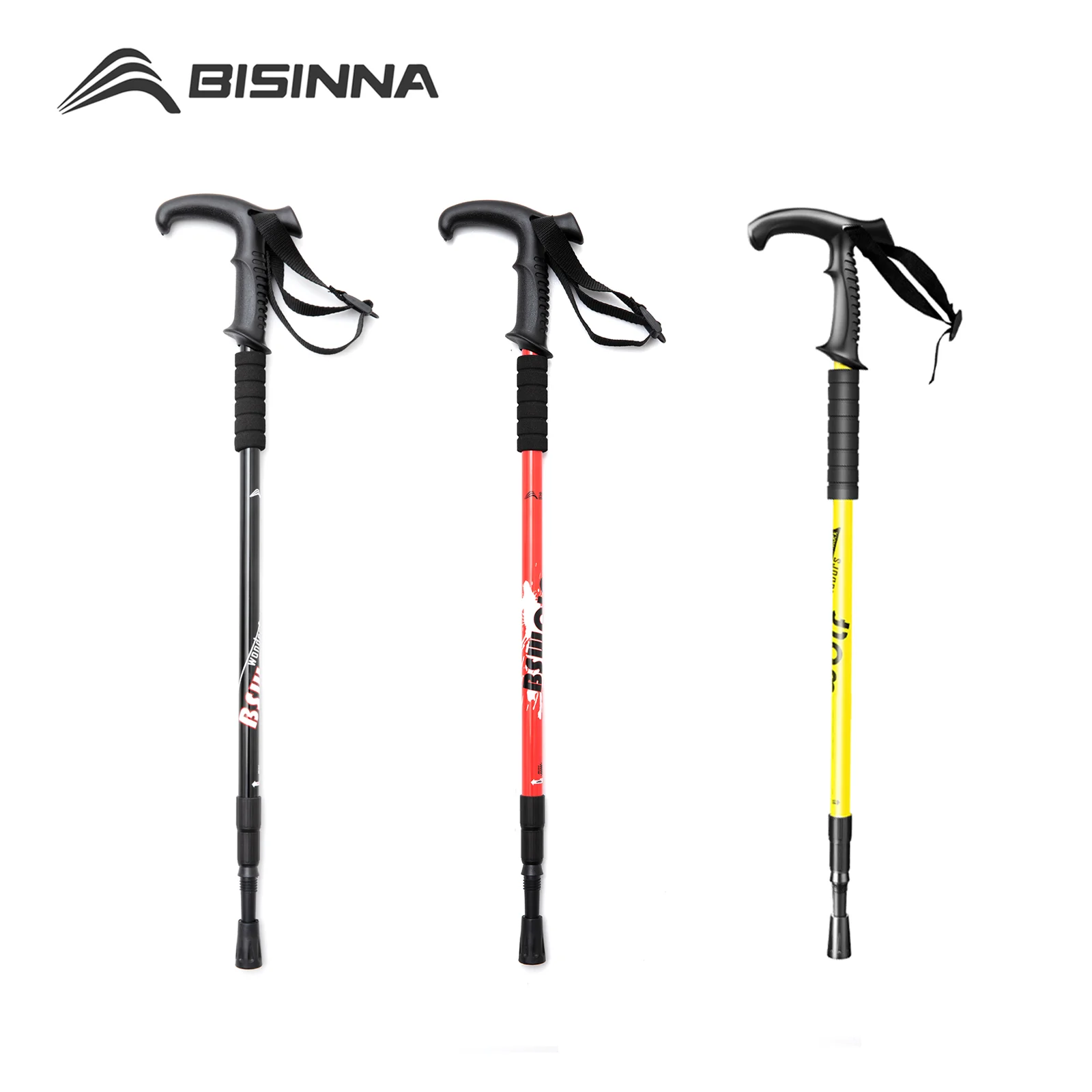 BISINNA-Outdoor-Aluminum-Alloy-Trekking-Pole-Shock-Absorption ...