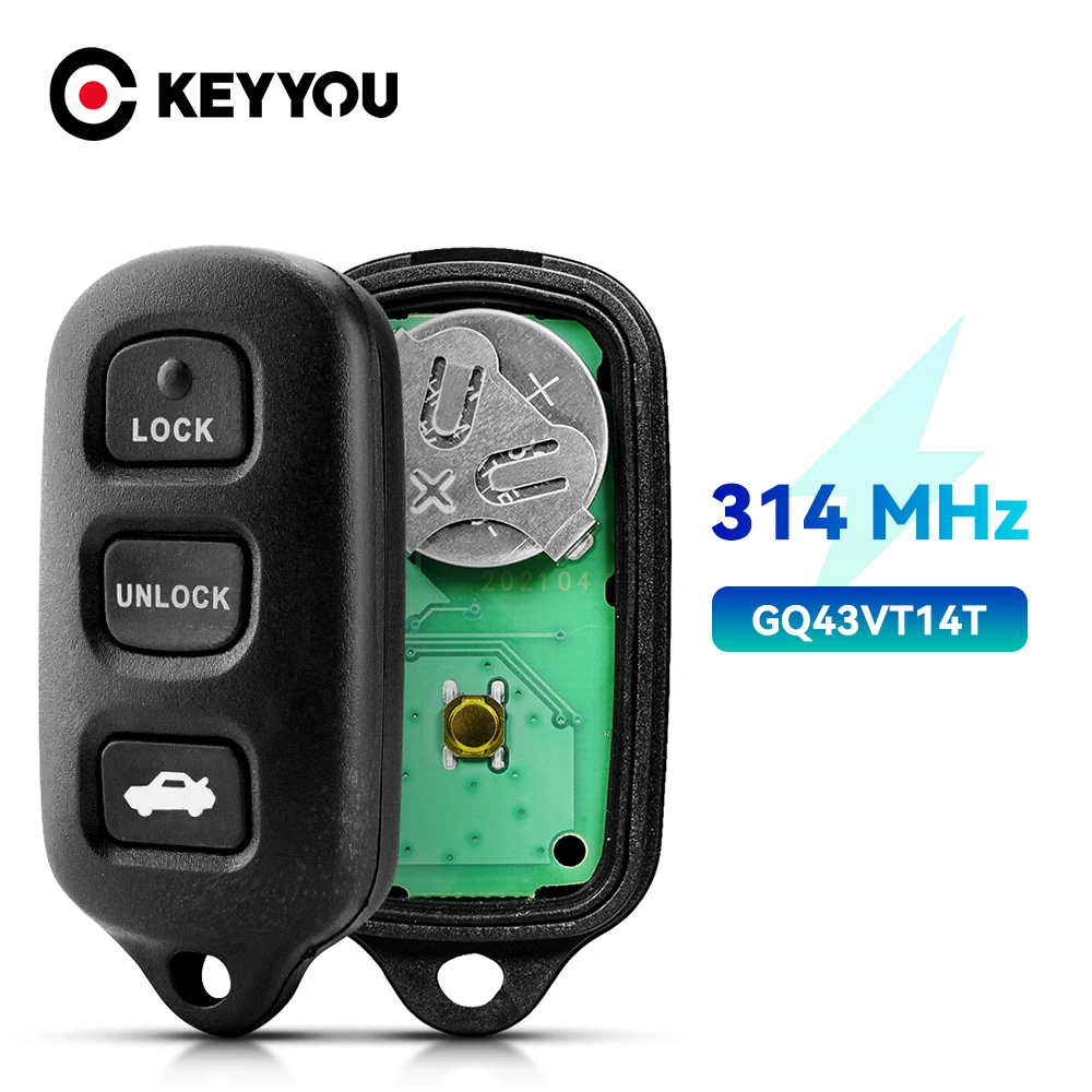 Keyyou 314mhz Remote Key For Toyota Highlander Camry Solara Corolla ...