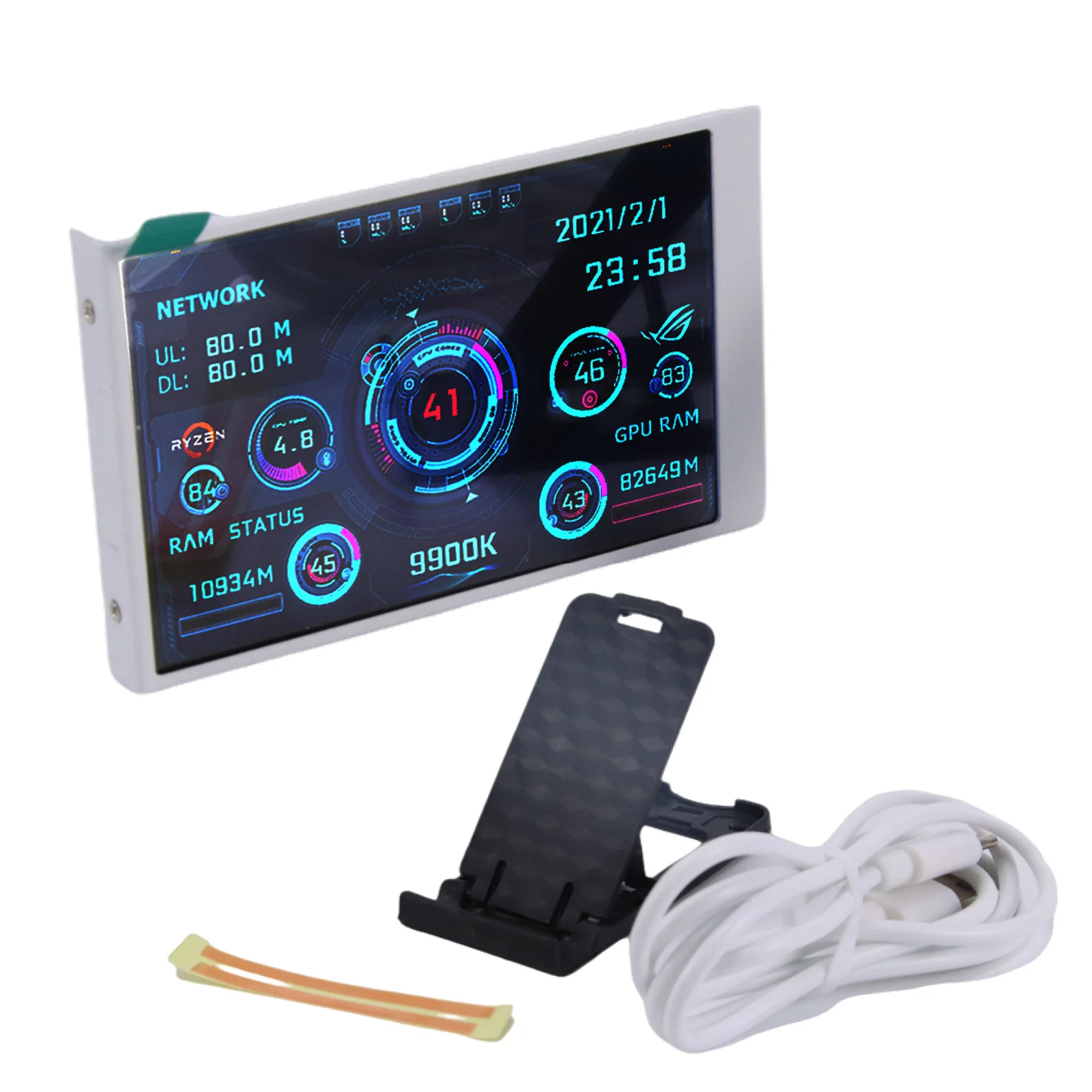 Novo 3.5 Polegada IPS Monitor De Computador Para Mini Caso ITX TYPE-C ...