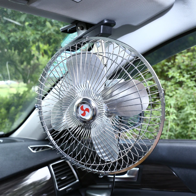 Car electric fan 10 inch truck electric fan high wind metal 4 blades ...