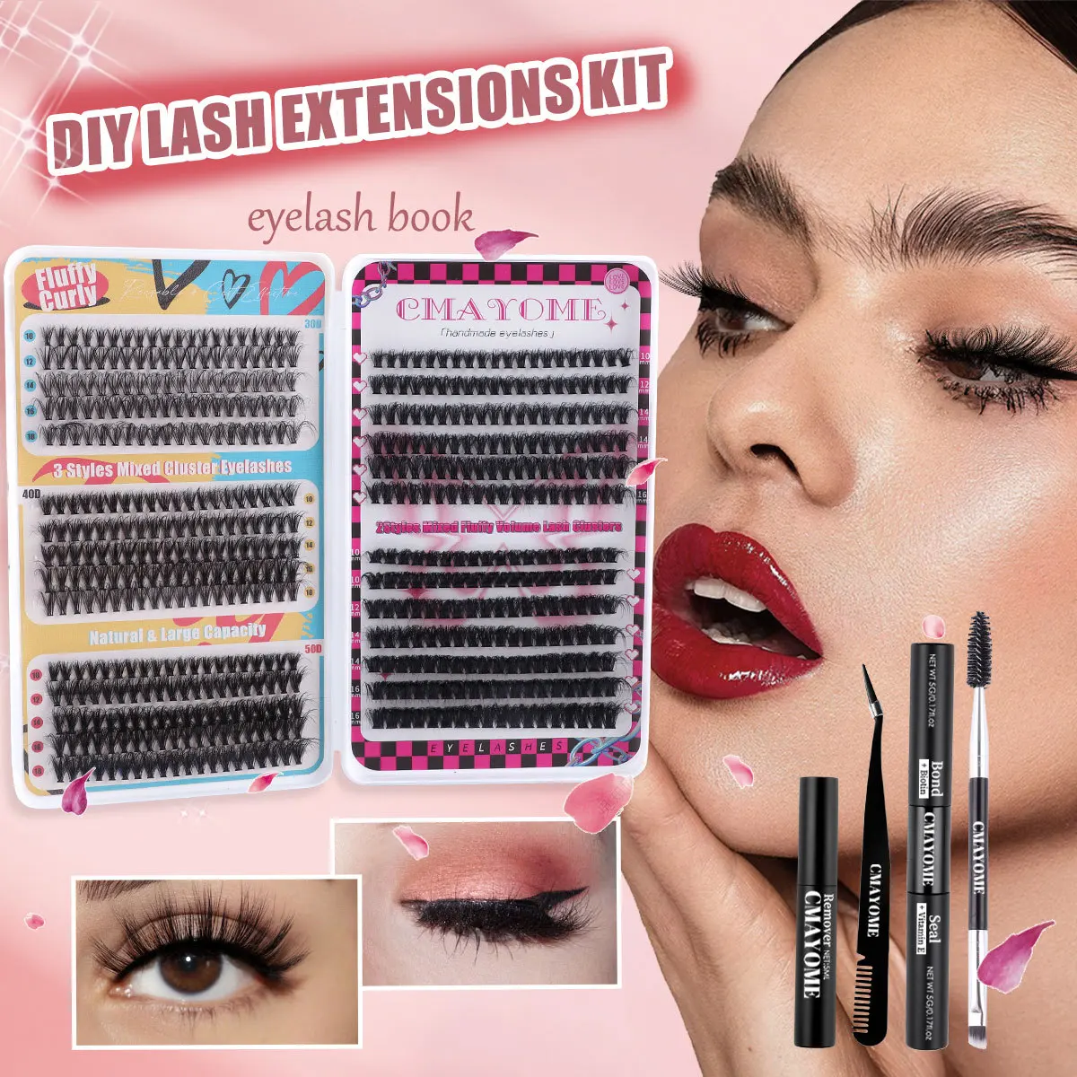 DIY-Lash-Extension-Kit-28-Rows-High-capacity-False-Eyelashes-Natural ...
