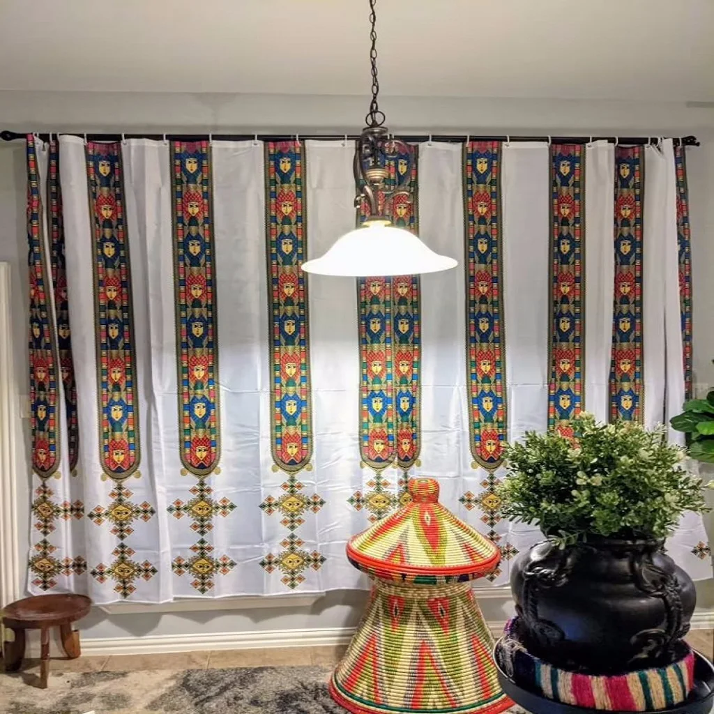 Ethiopian-and-Eritrean-Traditional-Curtains-for-Living-Room-Set-Tilet ...