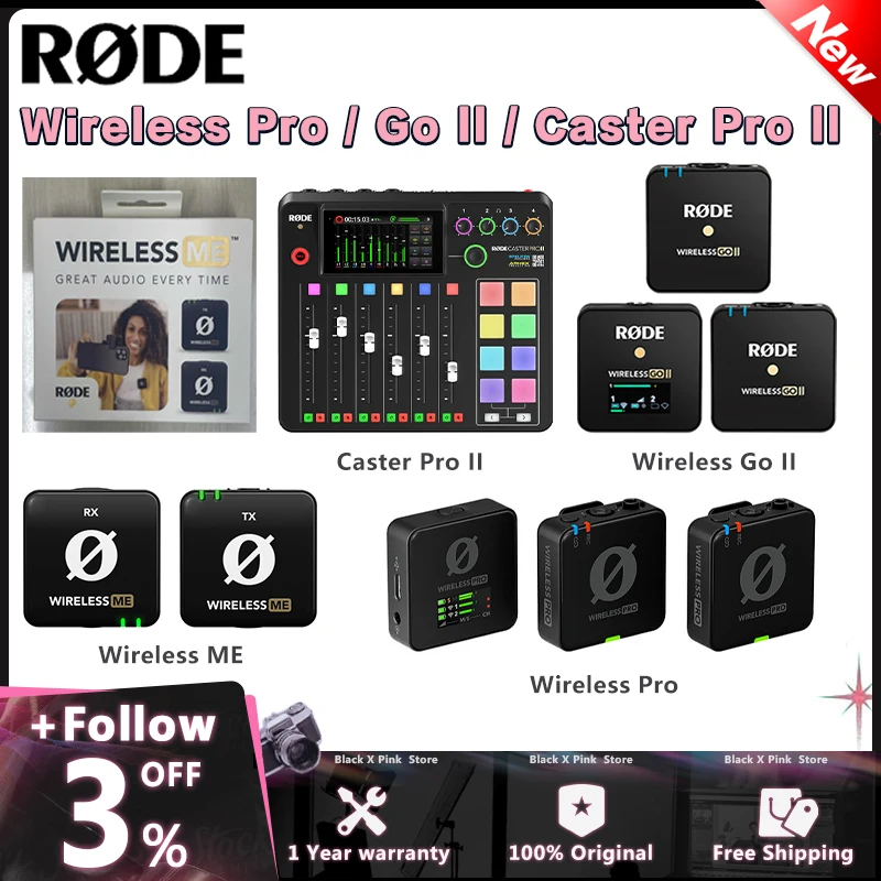 RODE-Wireless-PRO-GO2-GO-II-RODECaster-Pro-II-2-4G-Wireless-Lavalier ...