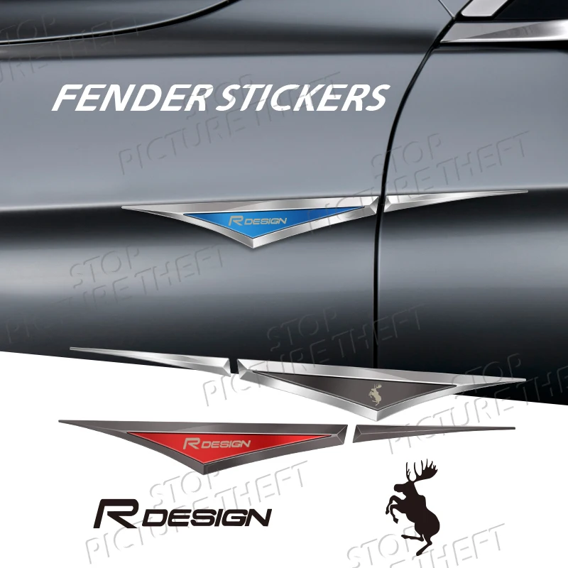 2pcs-Prancing-Moose-Logo-3D-Metal-Badge-Decal-Car-Fender-Emblem-Sticker ...