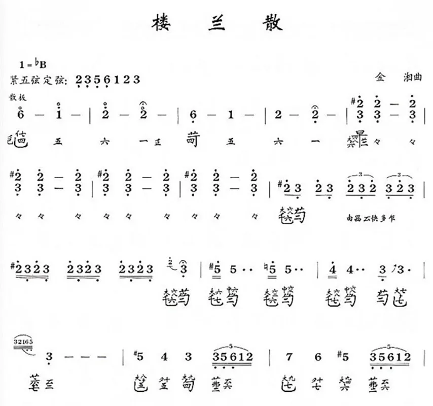 Guqin Notation