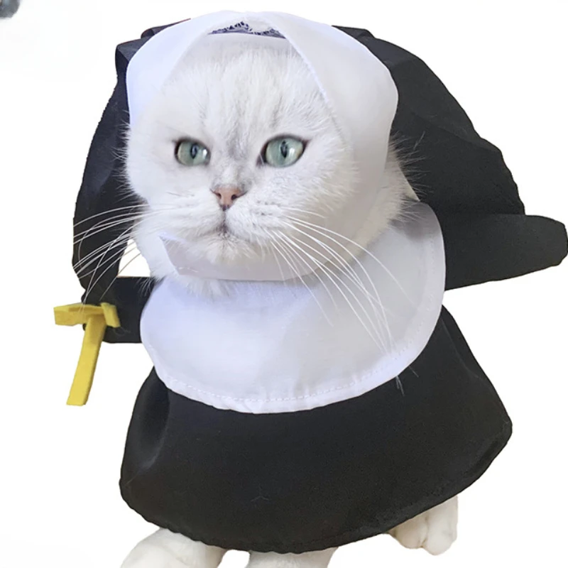 Pet-Suit-Cat-Dog-Christmas-Nun-Costume-Dress-Up-Christmas-Quirky-Cat ...
