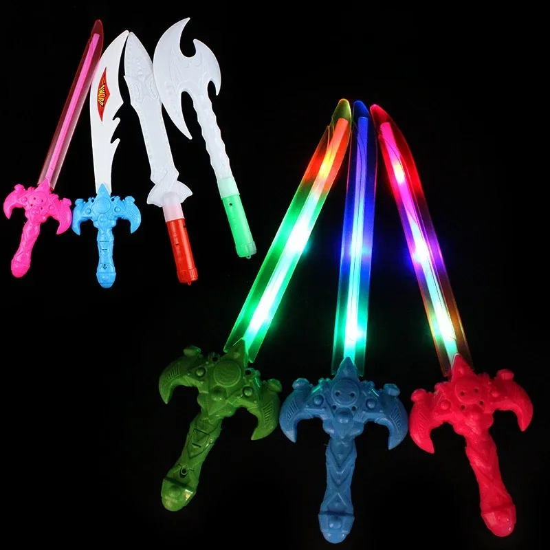 Children Luminous Sword Toys with Music LED Coloured Lights in The Dark ...
