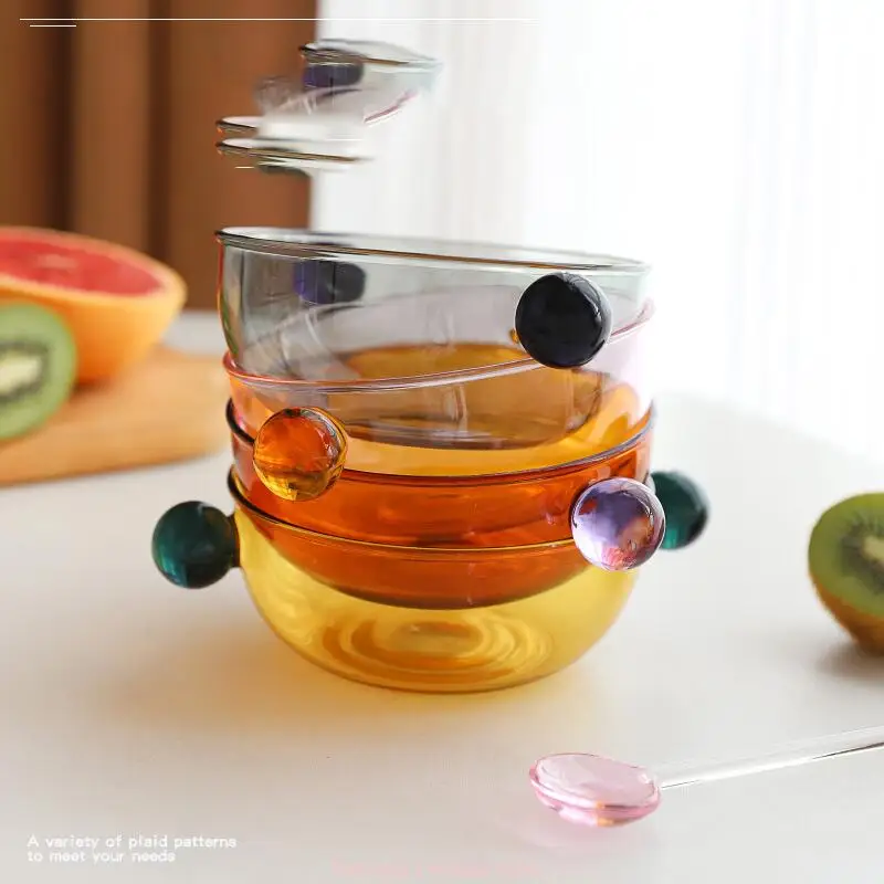 Stained-Glass-Dessert-Bowl-High-Borosilicate-Support-400-Pot-Bowl ...