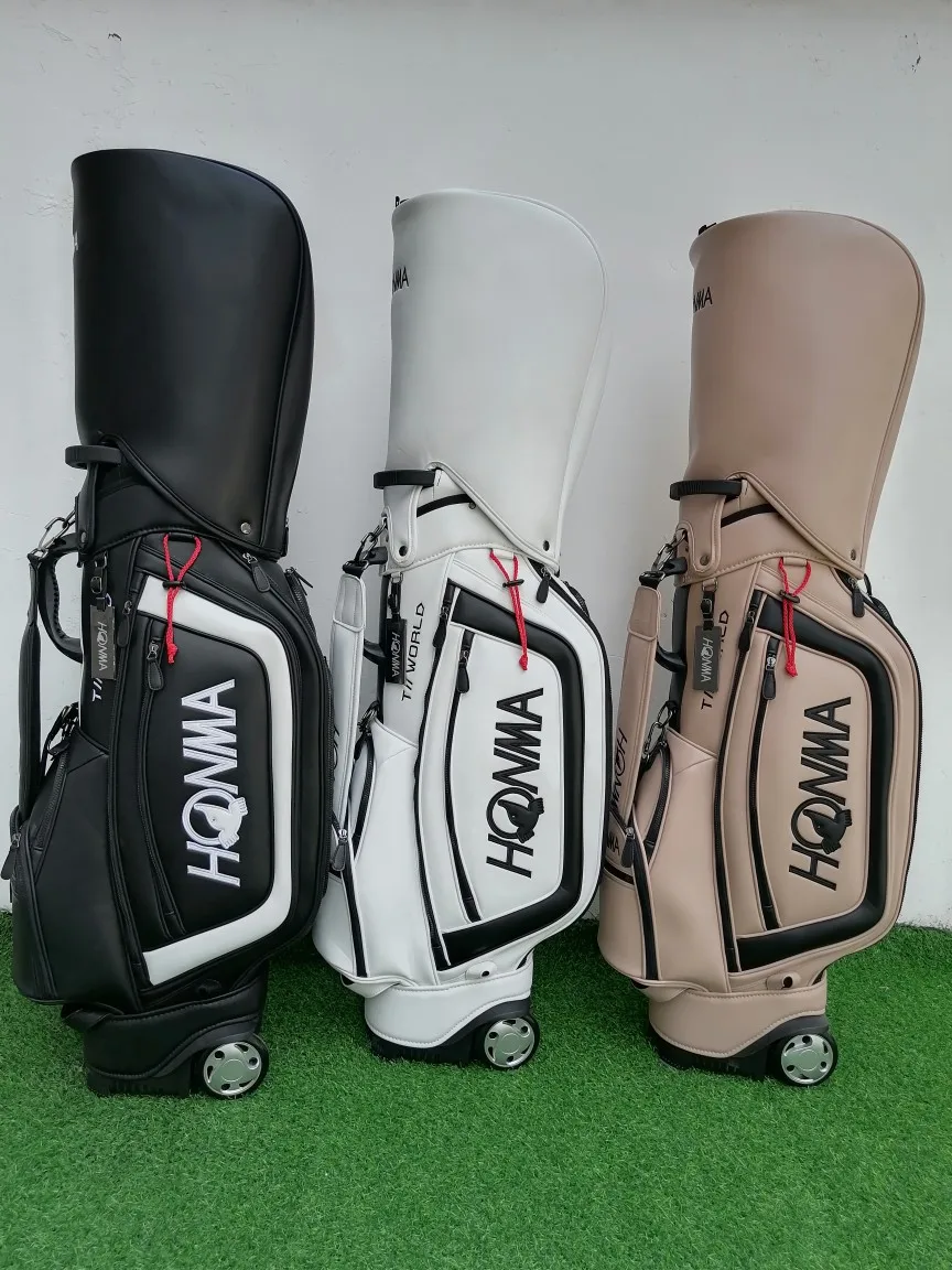New HONMA Golf BAG Wheelbar Waterproof PU Caddy Bag 골프백