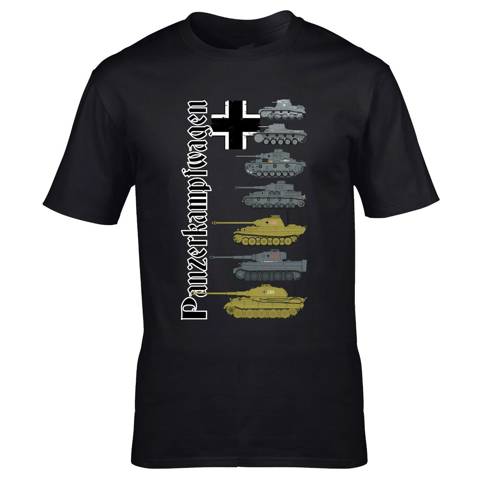Panzerkampfwagen WW2 niemiecka historia wojskowa koszulka męska czołgi światowe pancerz Tshirt ...