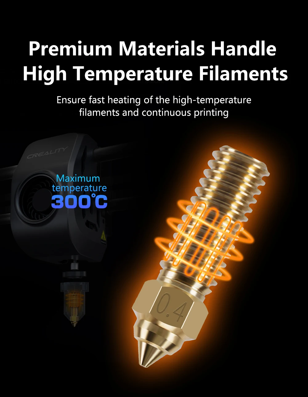 Buses en acier trempé plaqué cuivre,pièces d'imprimante 3D,buse CHT ...
