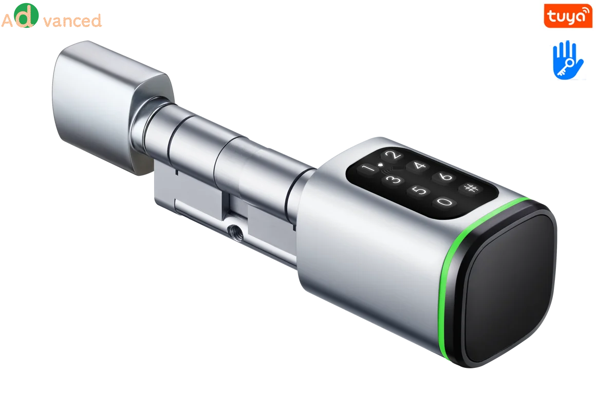 Adjustable-smart-cylinder-lock-Euro-mortise-Alexa-tuya-ttlock-bluetooth ...