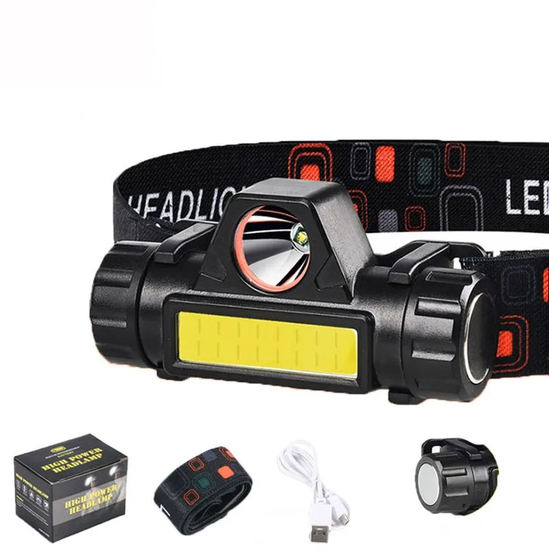 Mini-LED-Headlamp-COB-USB-Rechargeable-Headlight-Portable-Waterproof ...