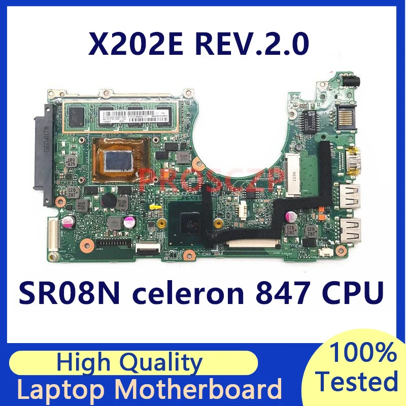 Mainboard-For-ASUS-VivoBook-X202E-REV-2-0-With-SR0N8-celeron-847-CPU ...