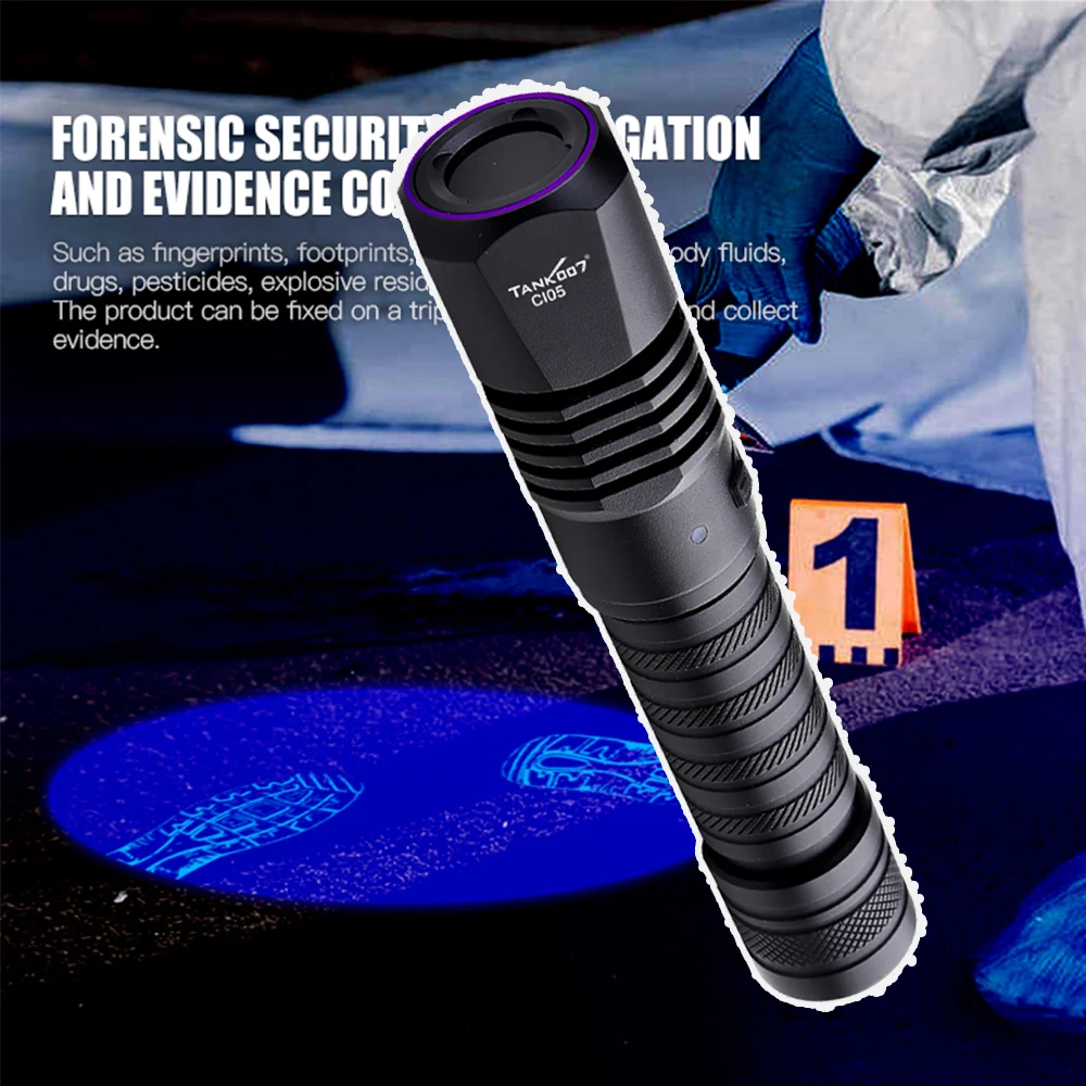 TANK007-UV365-NDT-UV-LED-flashlight-Crime-scene-traces-clues-blood ...