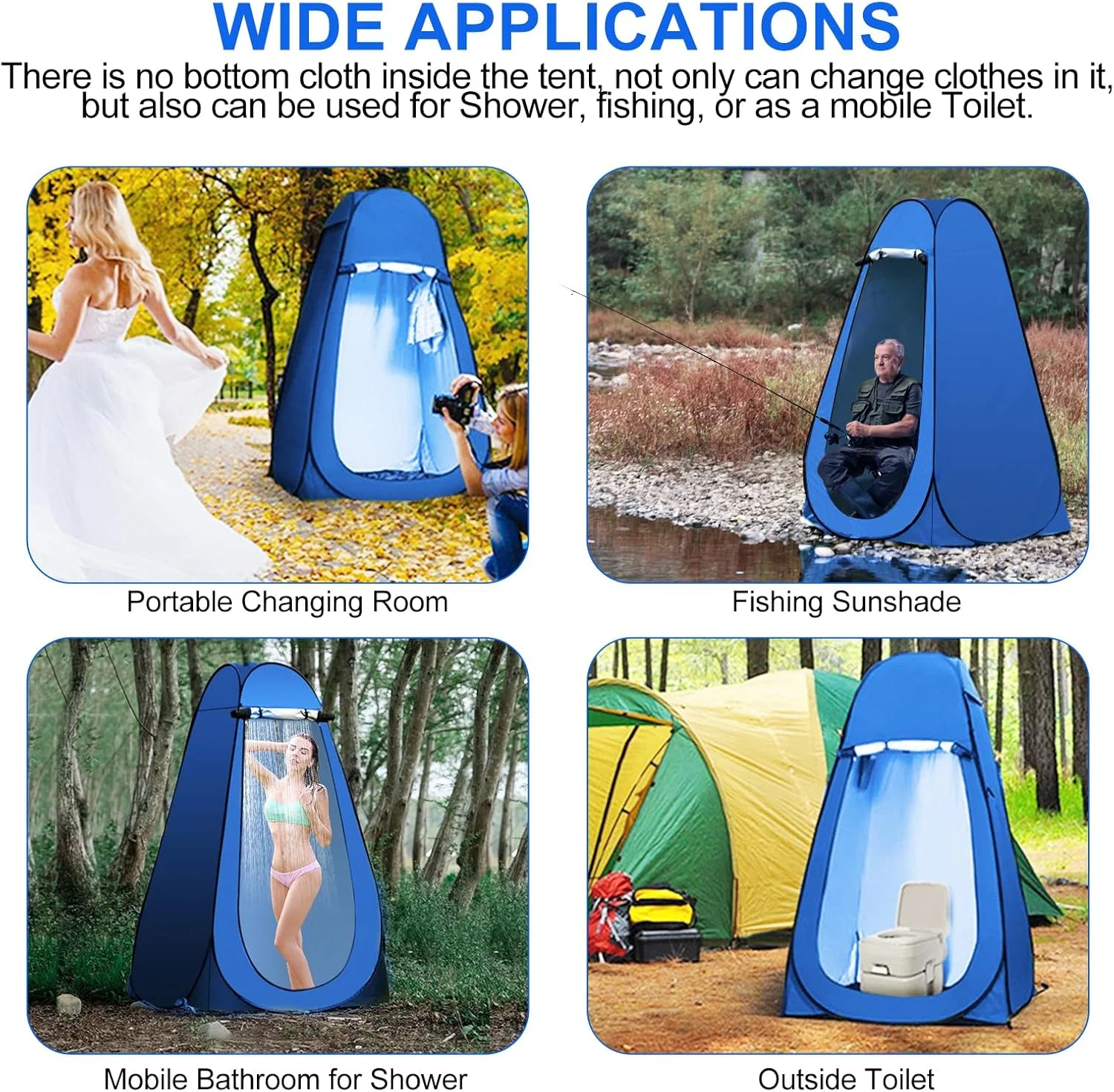 Portable Camping Privacy Toilet Tent Pop Up ,Outdoor Bathroom Tent for ...