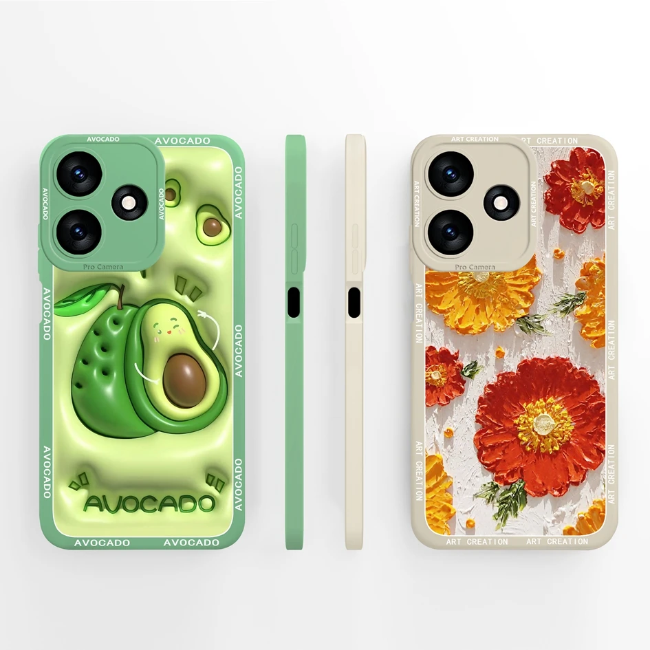 For-Tecno-Spark-10-Pro-10C-Phone-Case-Cover-Fashion-Avocado-Screen ...