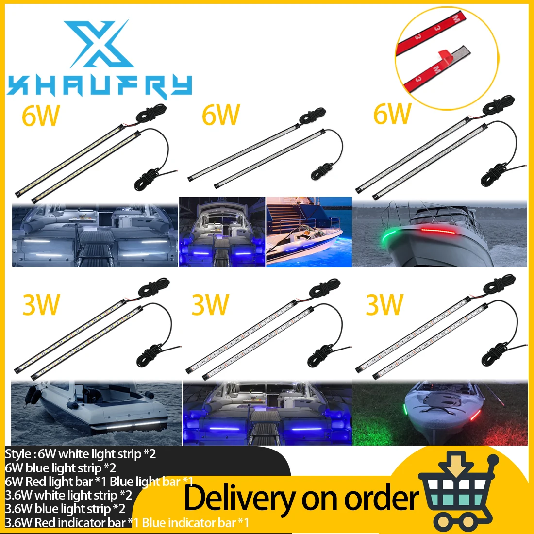 Boat Light RGB Marine LED Strip Lights LED Boat Lights Strip Waterproof ...