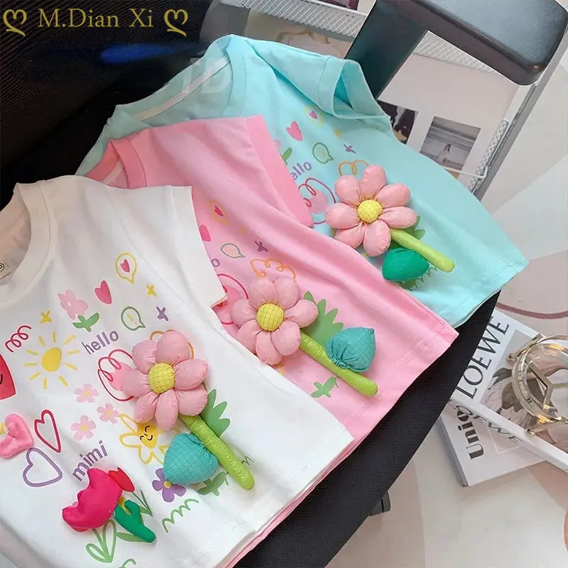 Korean-Style-Casual-Tees-for-Kids-Girl-Boy-Summer-Cotton-T-shirts ...