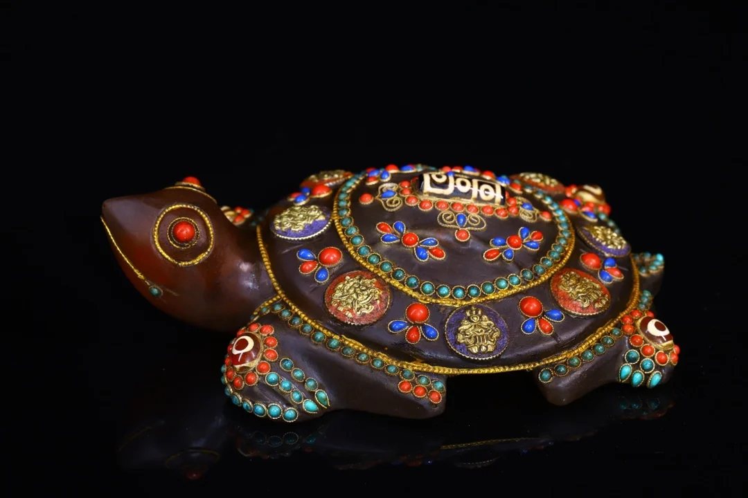 8-Tibetan-Temple-Collection-Old-Natural-Crystal-Tibetan-Silver-Gilt ...