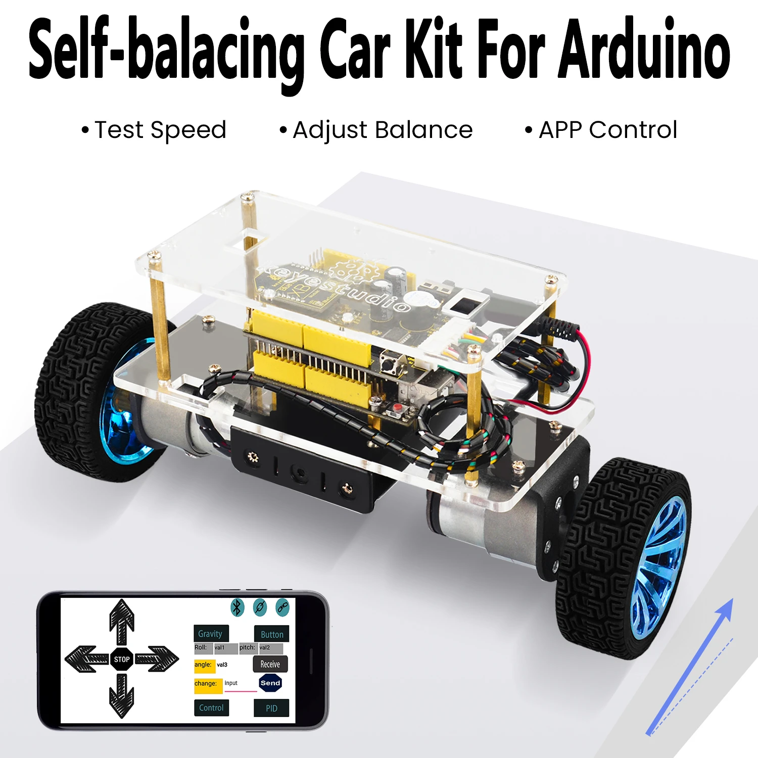 Keyestudio Self-balancing Balance Robot Car Kit For Arduino Robot Self-balancing Car Diy ...