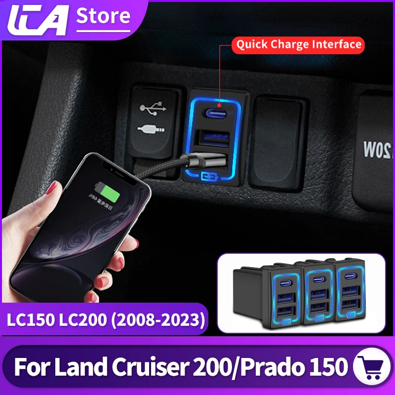 Car-USB-Quick-Charger-QC3-0-For-Toyota-Land-Cruiser-200-Prado-150 ...