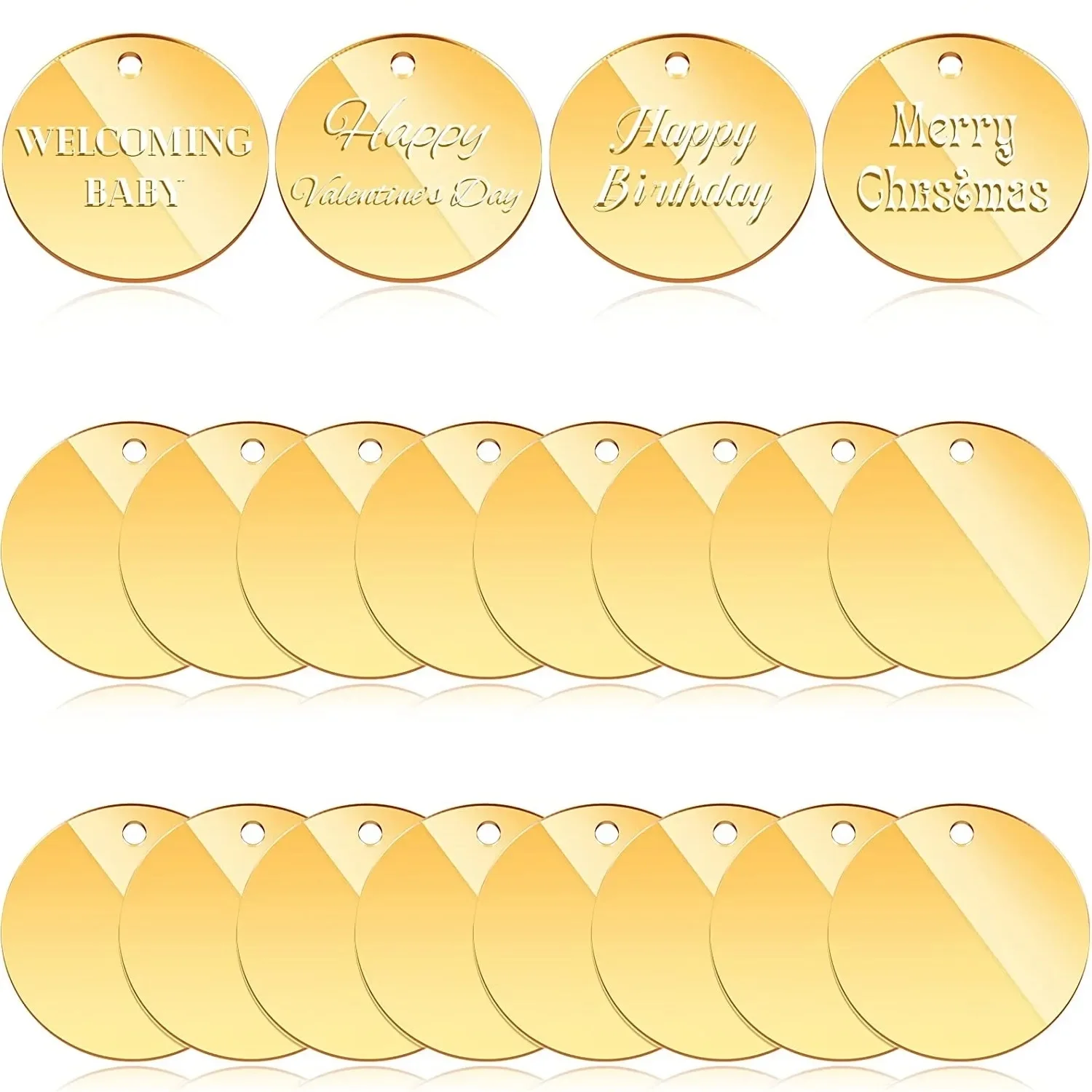 5/7.5/10cm Gold Silver Transparent Black White Frosted Acrylic ...