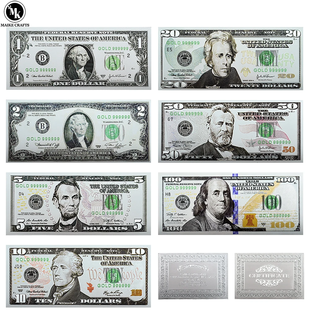 New-1-2-5-10-20-50-100-US-Dollar-Gold-Foil-Banknote-Home-Decoration ...