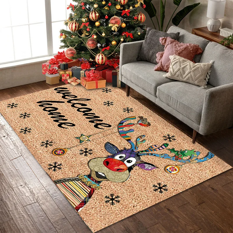 New-Christmas-Carpet-Elk-Rug-Anime-Doormat-Bedroom-Door-Mat-Welcome-Mat ...