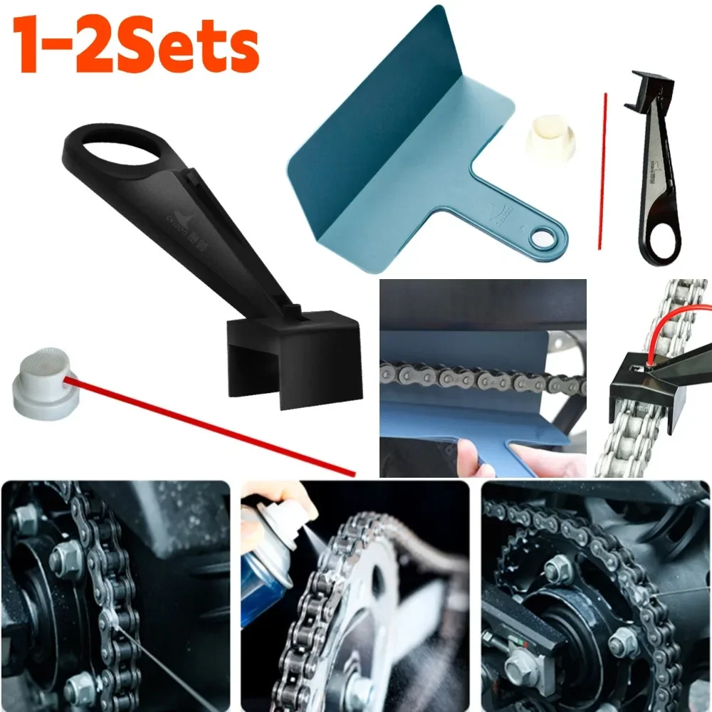 Motorcycle Chain Lube Oiler Tool Mess-Free Chain Wax Chain Cleaner ...
