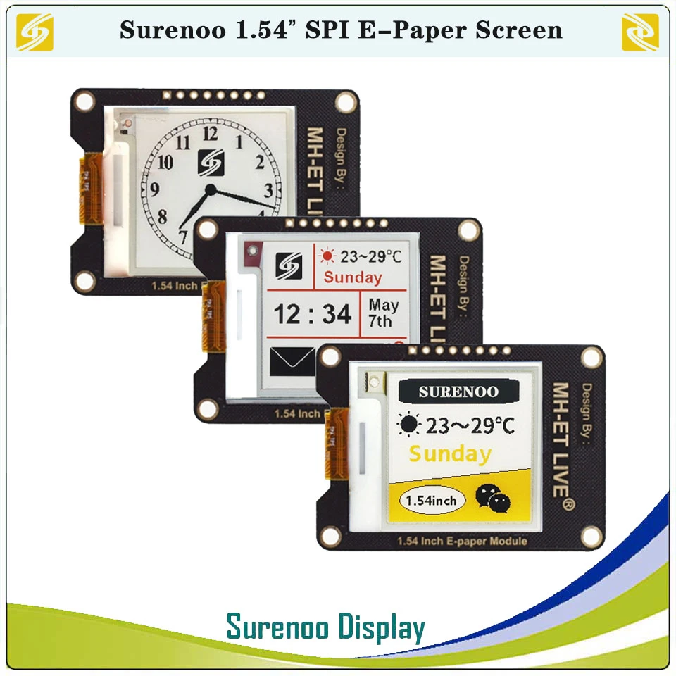 1.54" 200*200 SSD1680 E Paper electronic ePaper E Ink eInk Display Screen SPI Support STM32 ...