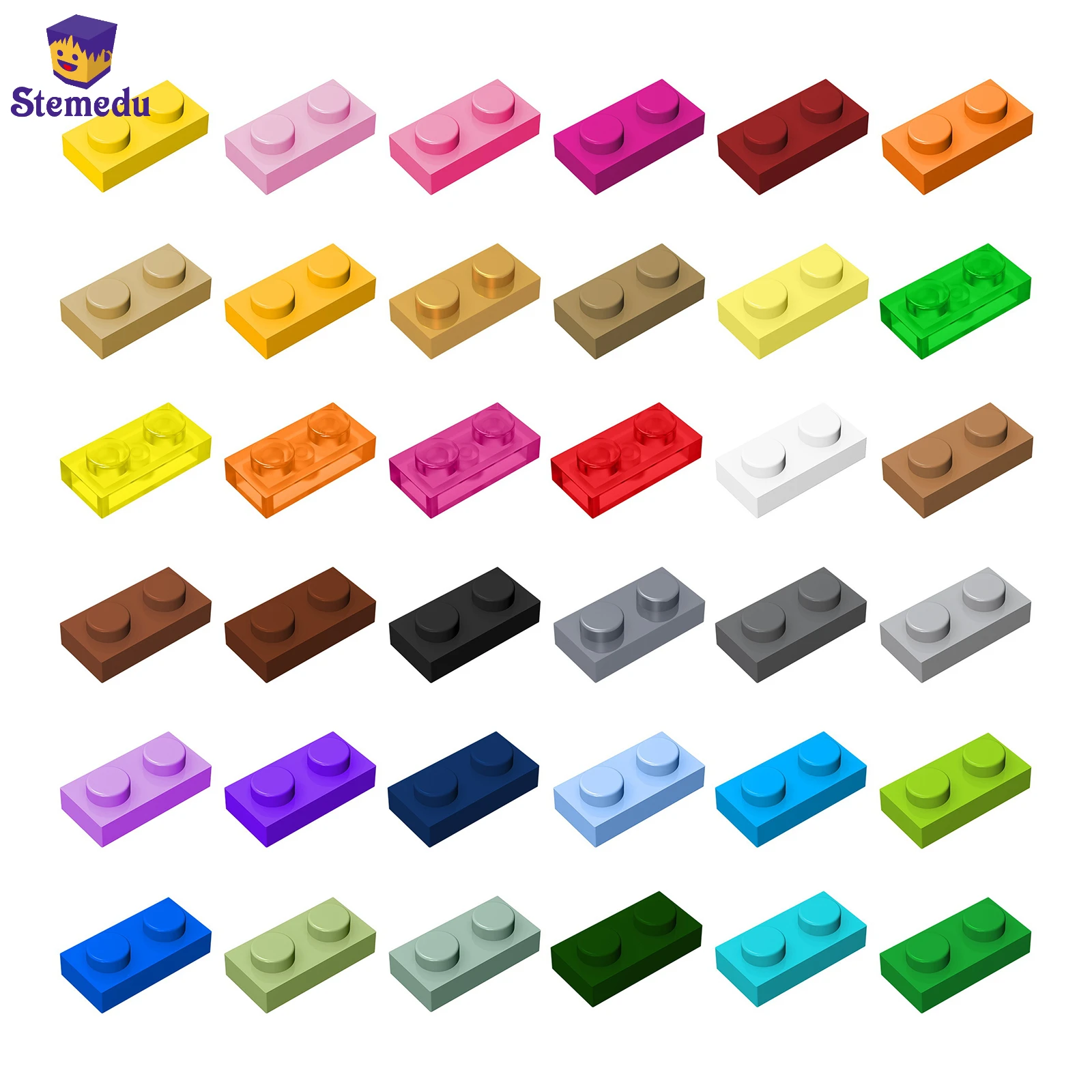 50PCS-MOC-Assembles-Particles-Plate-1-X-2-Thin-Bricks-Compatible-with ...