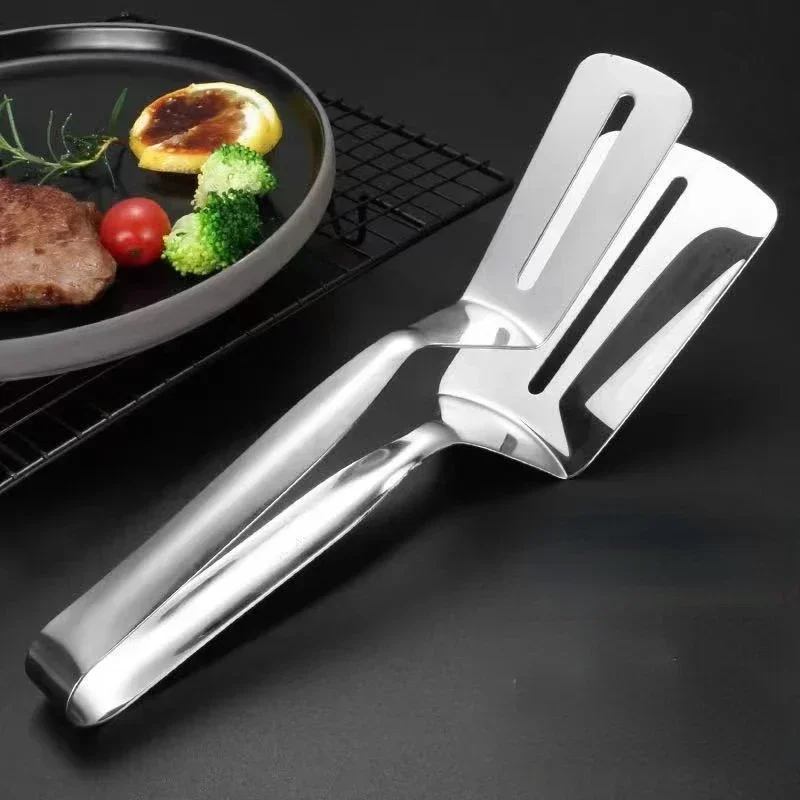 Stainless-Steel-Frying-Shovel-Clip-Multifunctional-Steak-BBQ-Tongs ...
