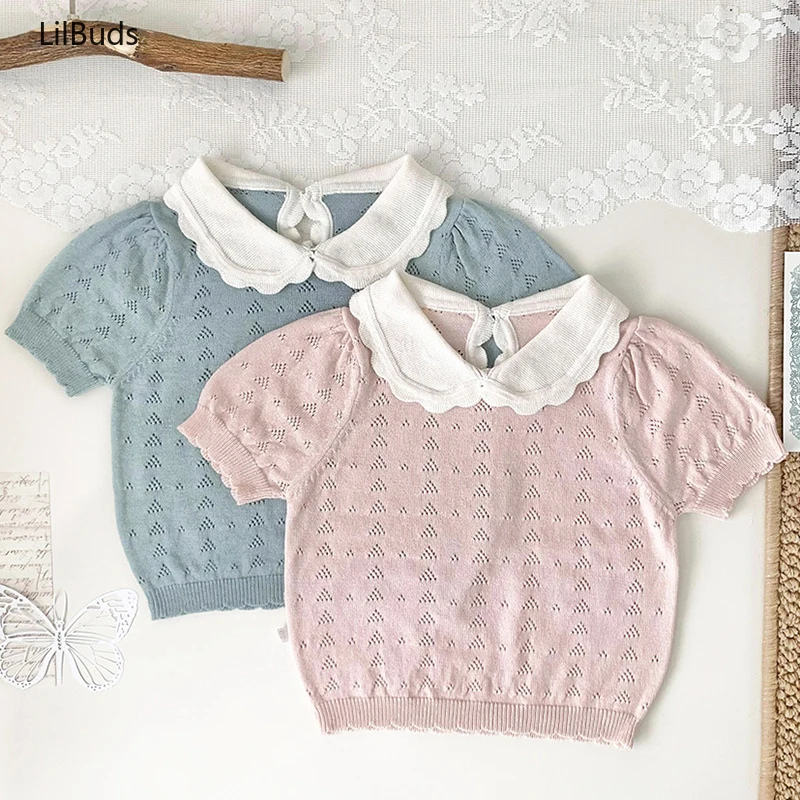 Jersey-de-punto-de-princesa-para-beb-jerseys-finos-de-manga-corta-Tops ...