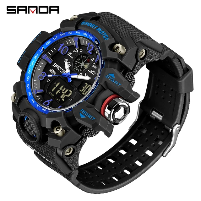 SANDA Brand G- Style Military Watch Men Digital Shock Sports Watches ...