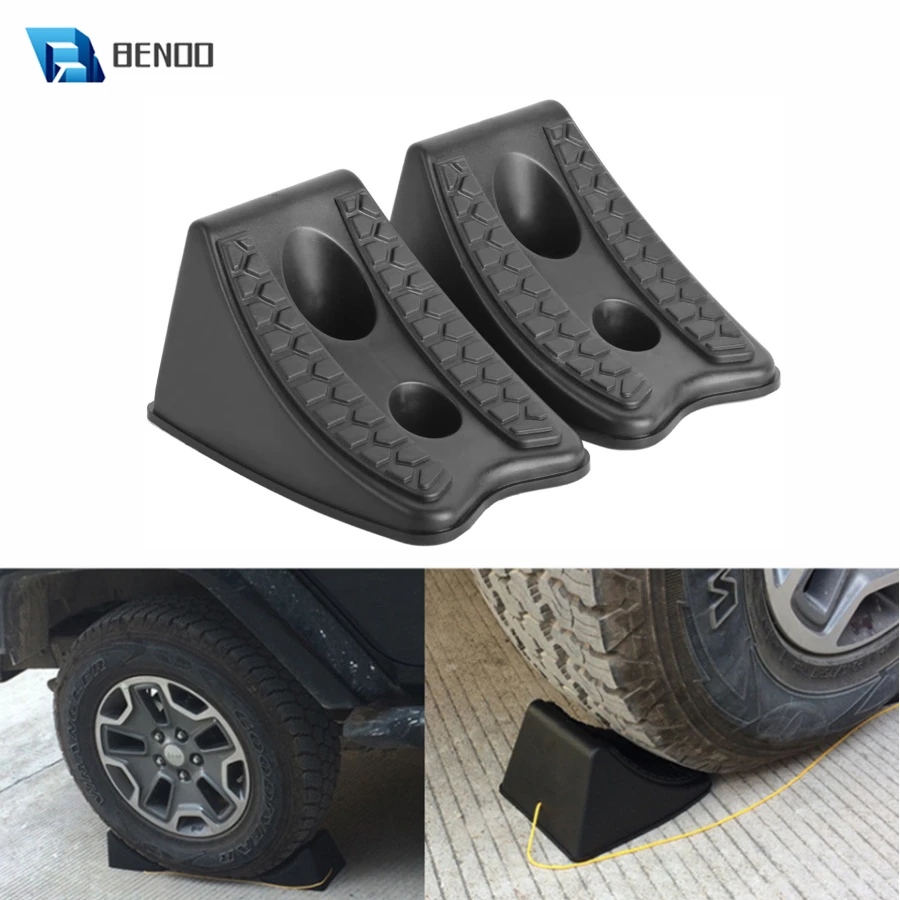 Generic 2/4 Packs Heavy Portable Wheel Chocks For Car Travel Trailers ...