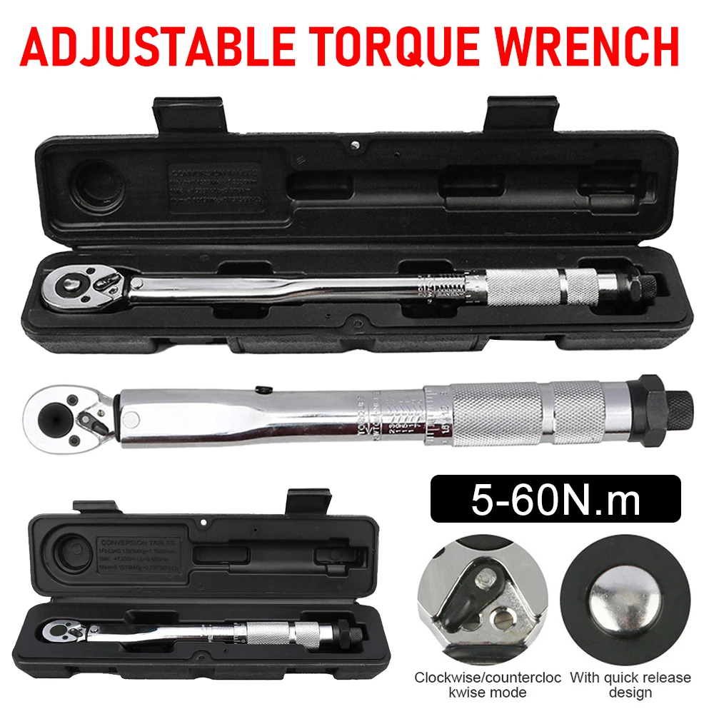 5-60N-m-Torque-Wrench-3-8-Inch-Reversible-Ratchet-Key-Square-Drive ...