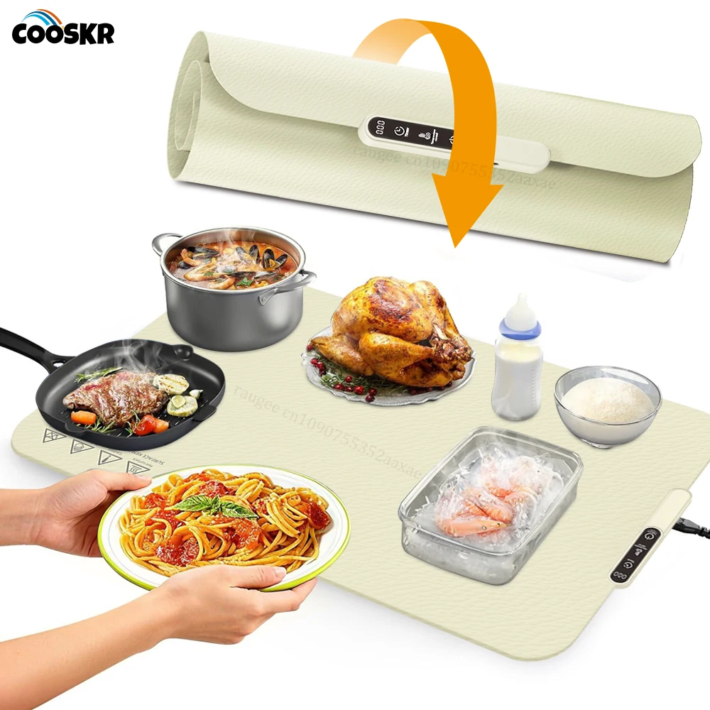 Food Warmer Mat Electric Food Warmers Pad Folding Food Warming Mat for ...
