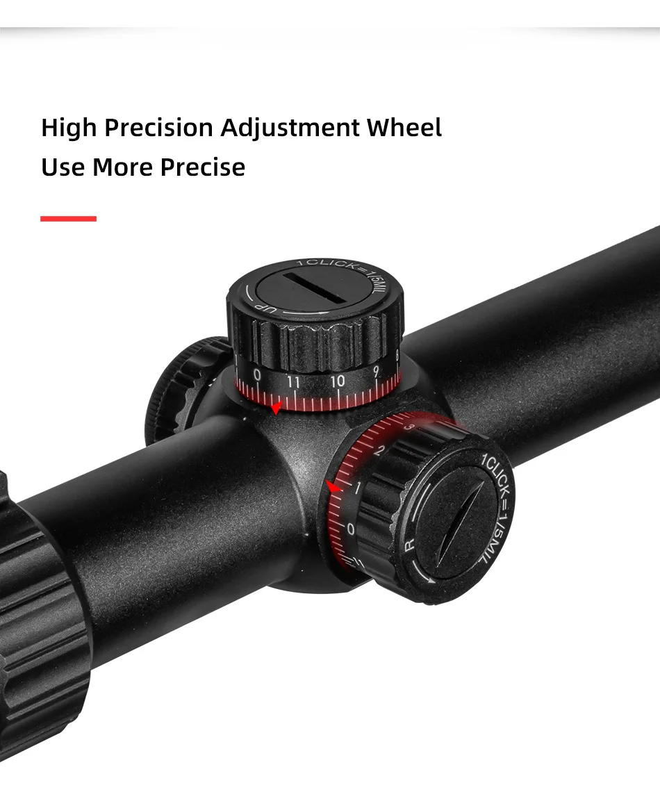 FIRE WOLF HD 1-6X24 IR Compact Hunting Scope Tactical Rifle Scopes ...