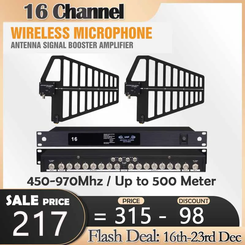 16-Channel-Wireless-Microphone-Antenna-Distribution-System-500M-RF ...