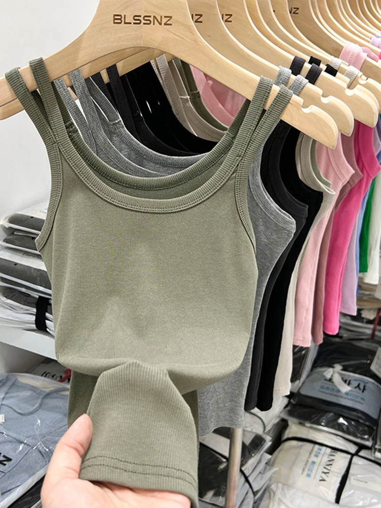 Women-Solid-Round-Neck-Ribbed-Tank-Top-Camisole-Women-2024-Summer-Basic ...